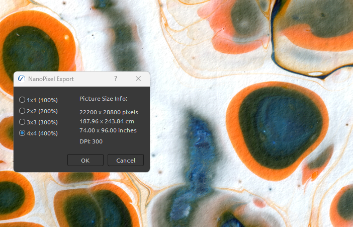 Not Able to Export 4x4 (400%) Nano Pixel | Rebelle Suppor