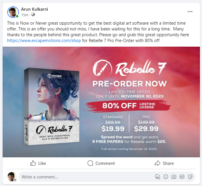 [OFFER ENDED JANUARY 25th, 2024]: Rebelle 7: Spread the w