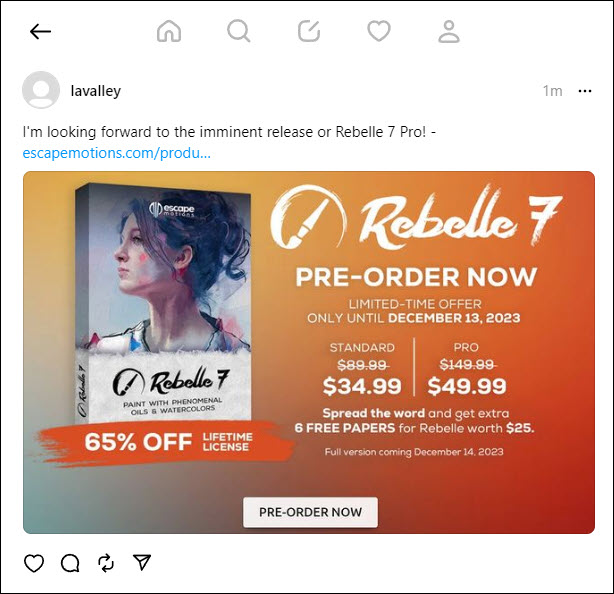 [OFFER ENDED JANUARY 25th, 2024]: Rebelle 7: Spread the w