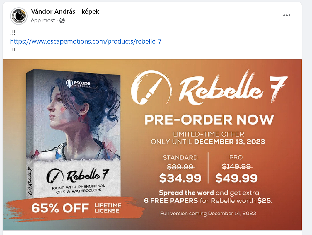 [OFFER ENDED JANUARY 25th, 2024]: Rebelle 7: Spread the w