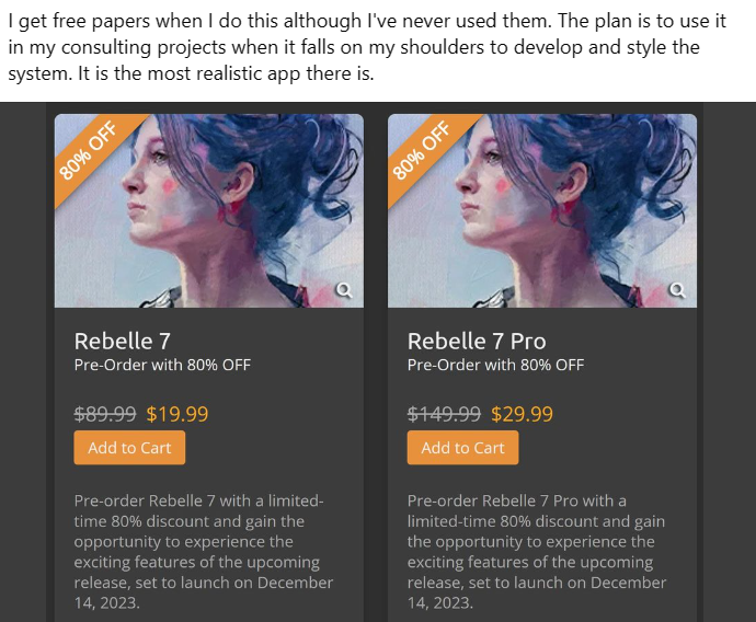 [OFFER ENDED JANUARY 25th, 2024]: Rebelle 7: Spread the w