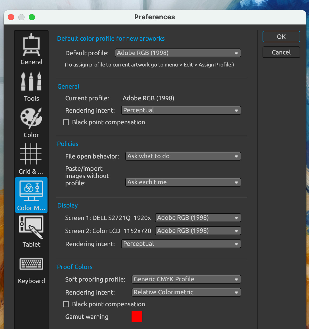 Color Profile issues? | Support Topics: Rebelle 7 Other I