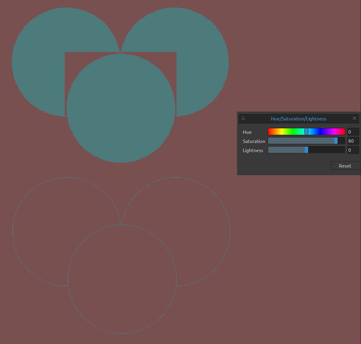 Hue Saturation Filter Layer Bug and Square around the sta