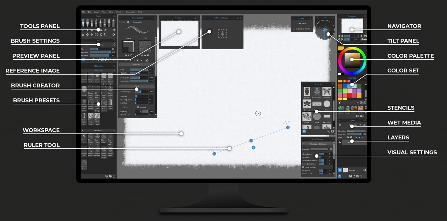 Rebelle | real media paint software