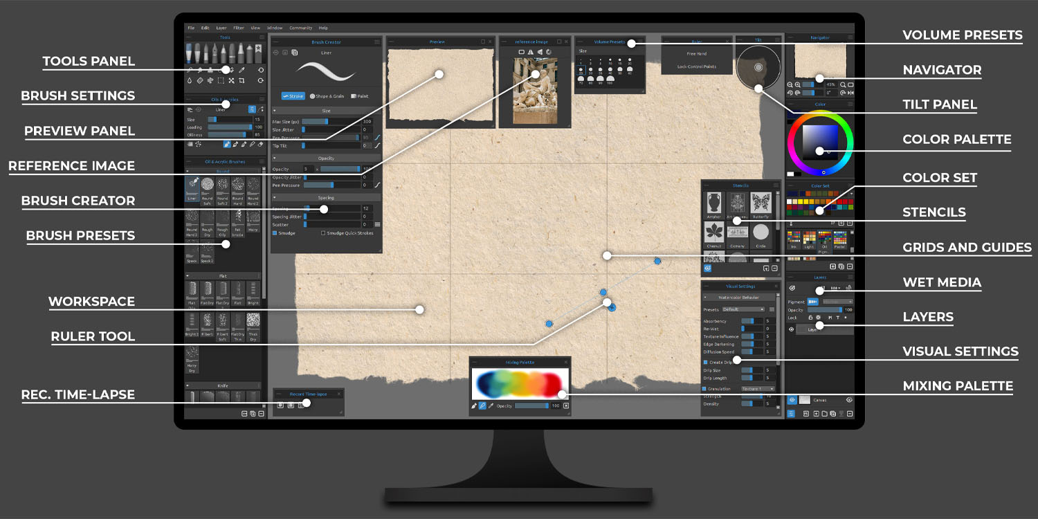Rebelle | real media paint software